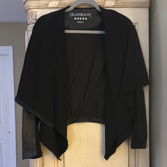 Blank NYC | Jackets & Coats | Blank Nyc Black Draped Jacket | Poshmark